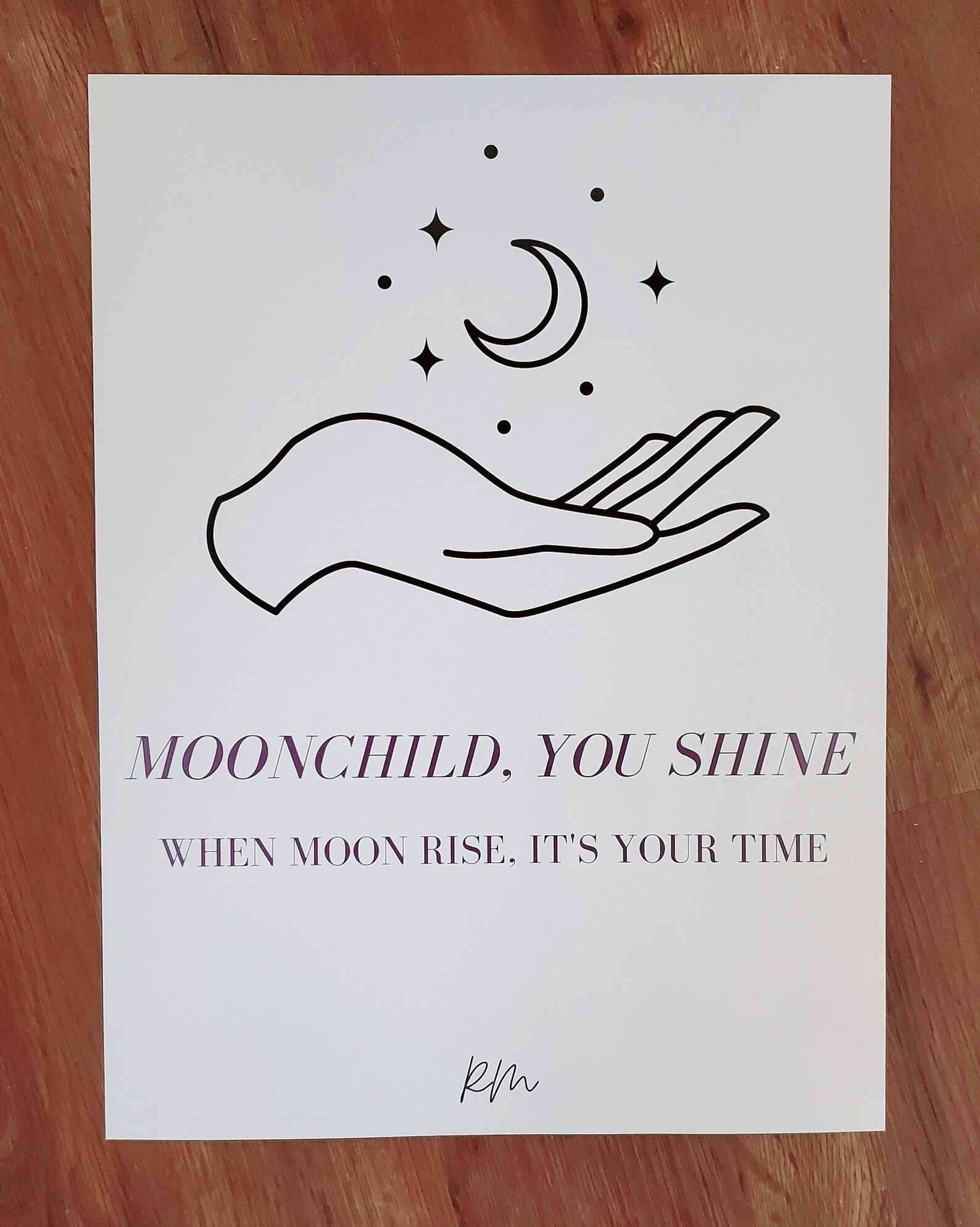 BTS RM Moonchild Lyrics Art Print 12 X 16 - Etsy