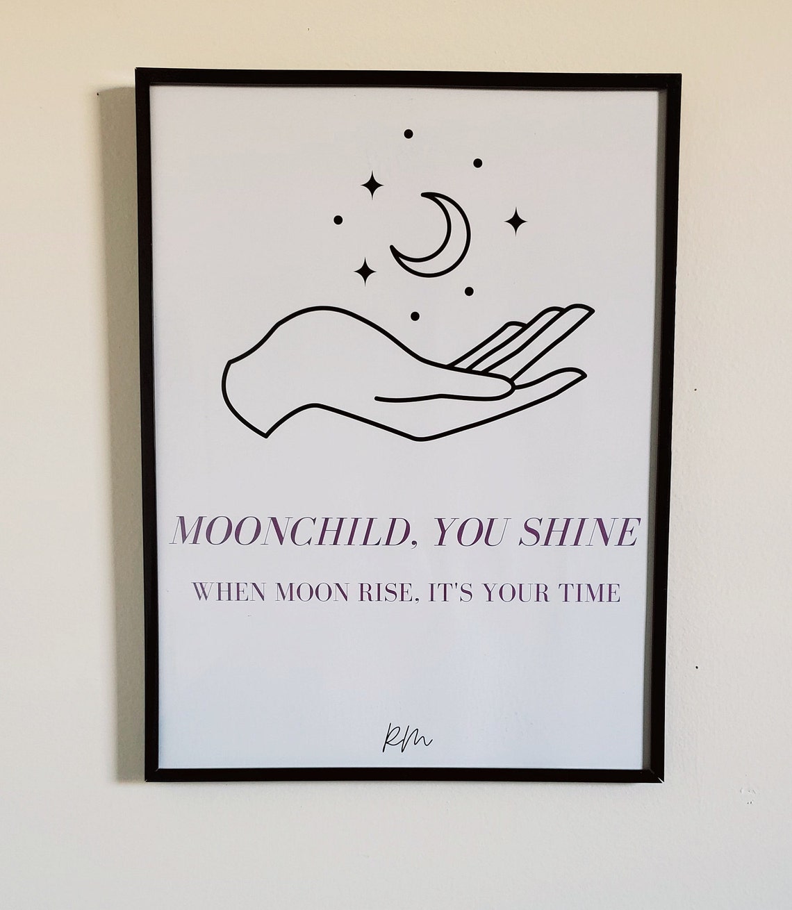 BTS RM Moonchild Lyrics Art Print 12 X 16 - Etsy