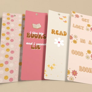 Printable Bookmarks Retro Boho Printable Bookmarks Set Bookmarks ...
