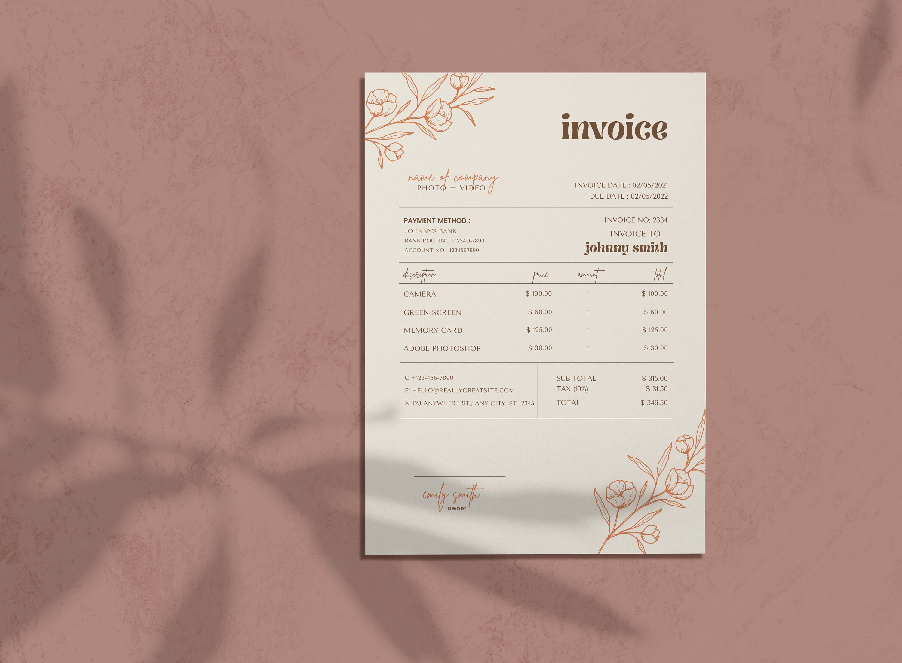 Canva Invoice Template Editable Invoice Retro Invoice - Etsy