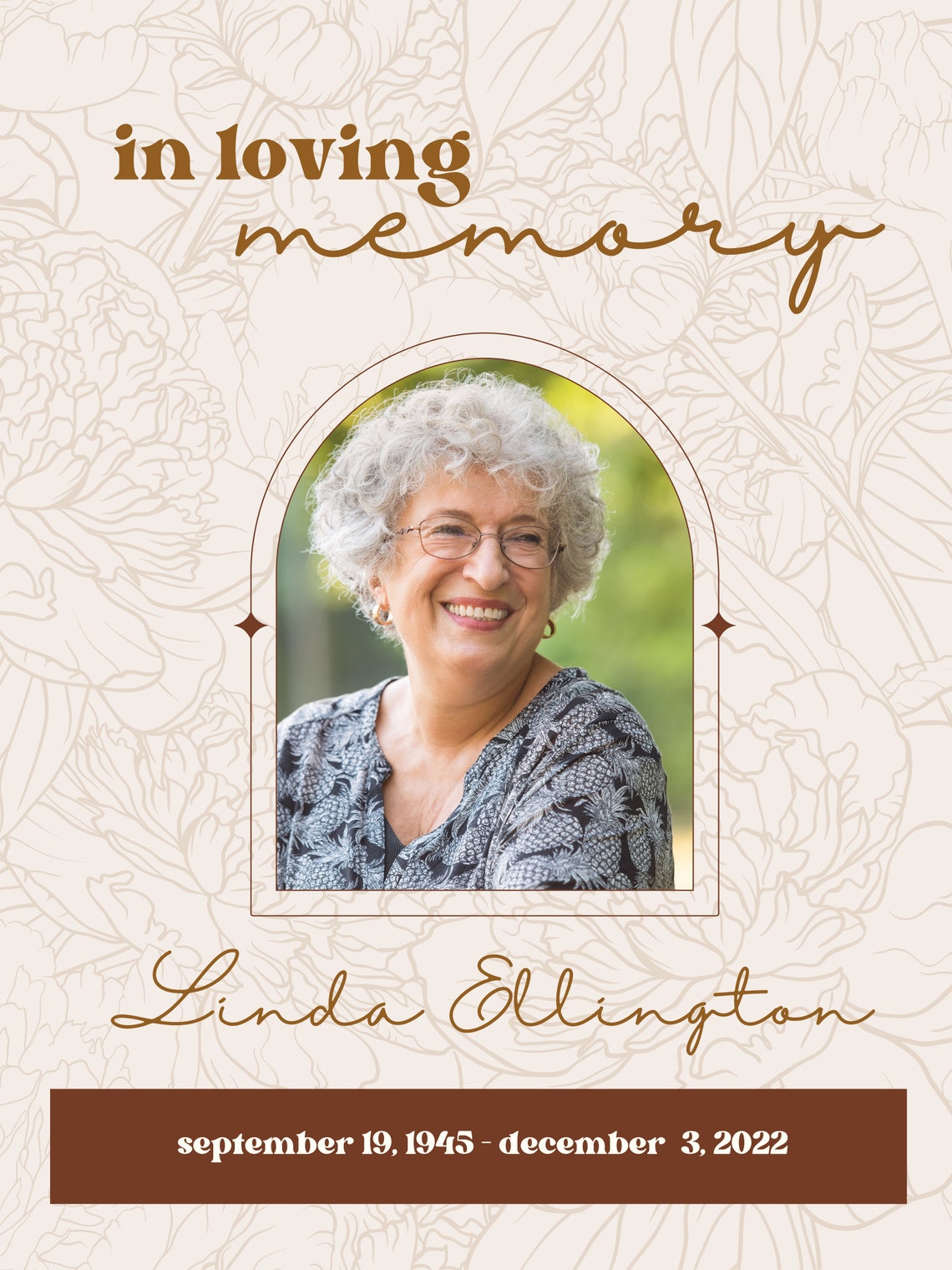 Memorial Service Sign Template Canva Funeral Sign Template in Loving ...