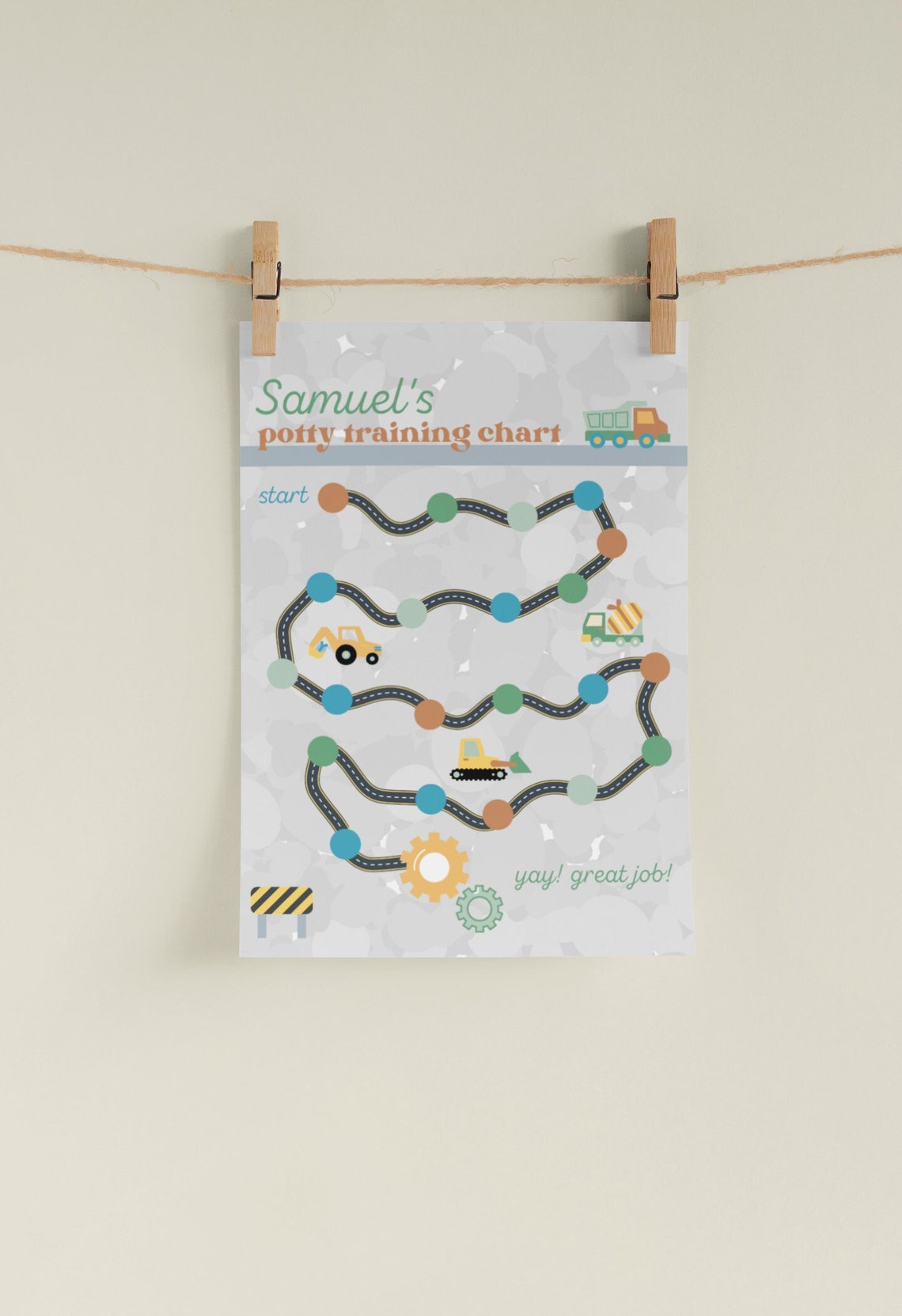Editable Canva Potty Chart Potty Training Chart Custom - Etsy