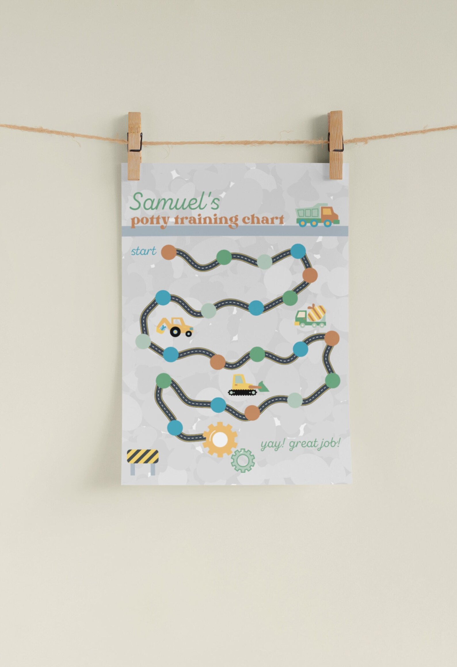 Editable Canva Potty Chart Potty Training Chart Custom - Etsy