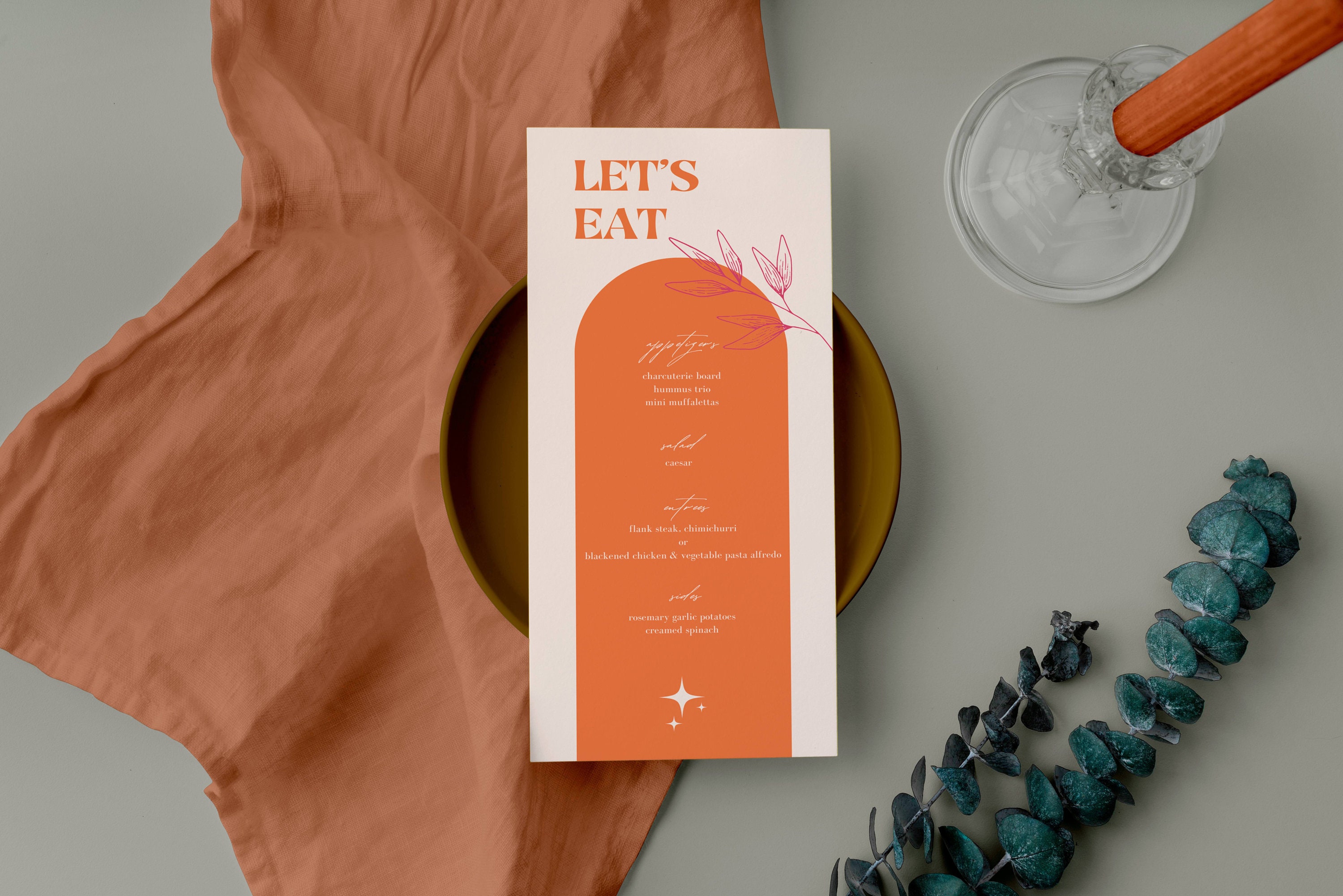 70s Retro Wedding Menu Template Retro Wedding Dinner Menu Digital ...