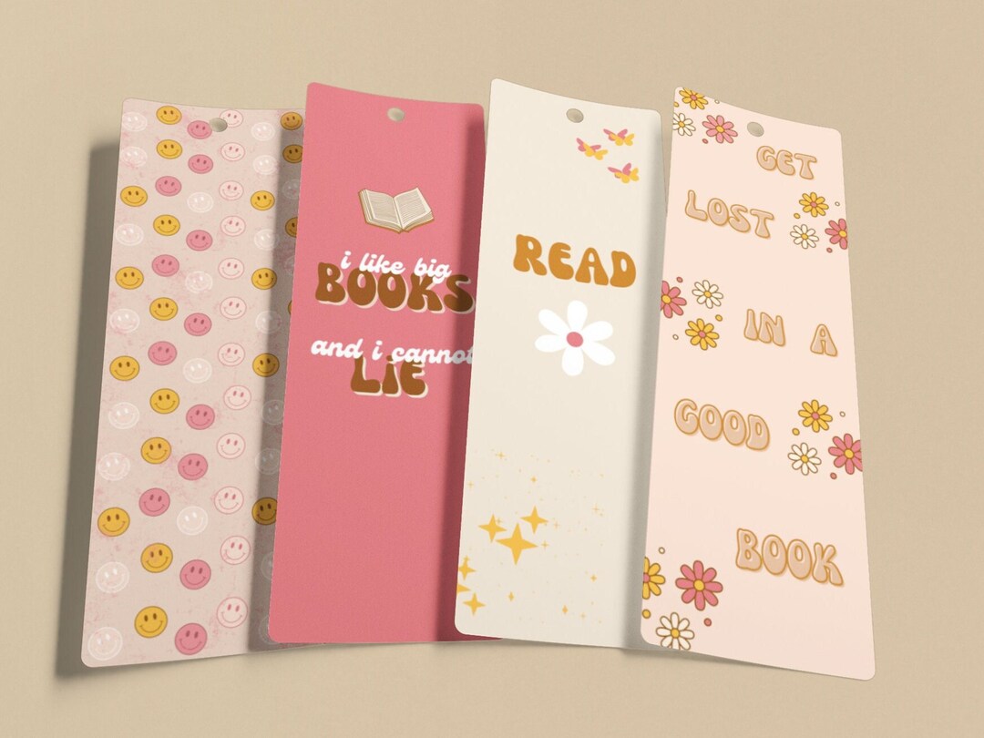 Printable Bookmarks Retro Boho Printable Bookmarks Set Bookmarks ...