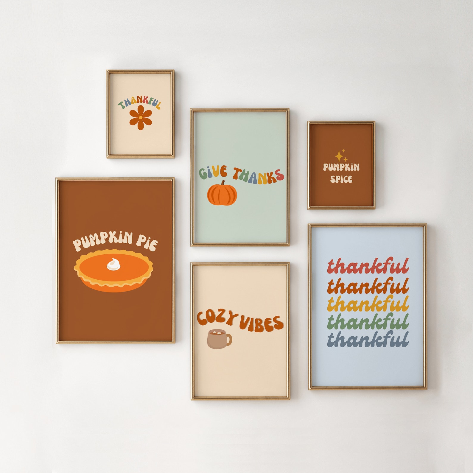 Thanksgiving Printable Gallery Wall Art Bundle Set of 6 - Etsy