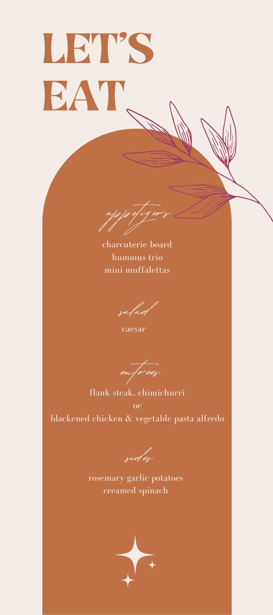 70s Retro Wedding Menu Template Retro Wedding Dinner Menu Digital ...