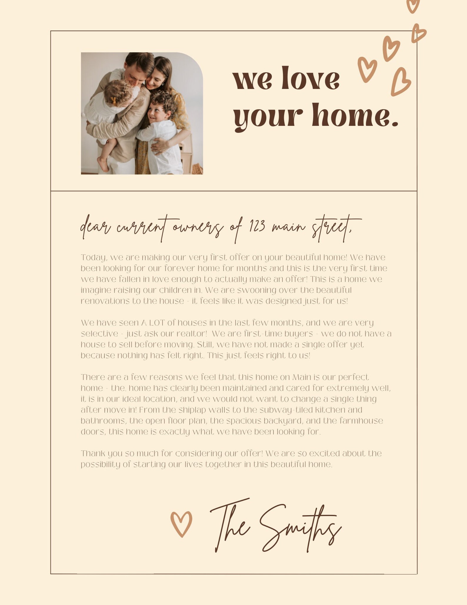 Boho Home Buyer Letter Template Canva Home Buying Letter - Etsy