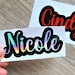 Layered Outlined Custom Name Vinyl Decal Holographic Name | Etsy