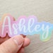 Custom Name Pastel Rainbow Outlined Sticker, Kids Name Sticker ...