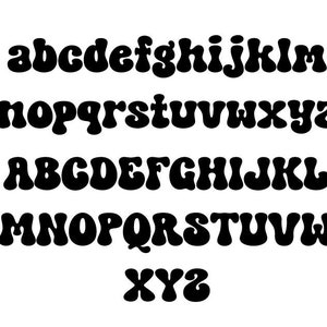 Layered Outlined Retro Groovy Custom Name Vinyl Decal, Holographic Name ...