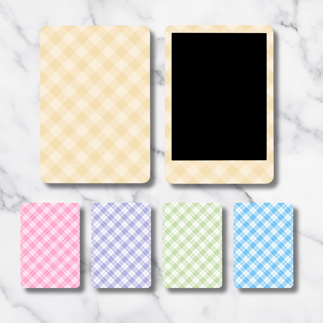 Plaid Ereader Skin, Front and Back Vinyl Decal for Kindle Kobo – Pastel ...