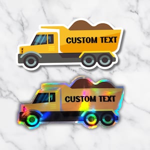 Custom Dump Truck Sticker – Personalized Construction Vinyl Decal ...