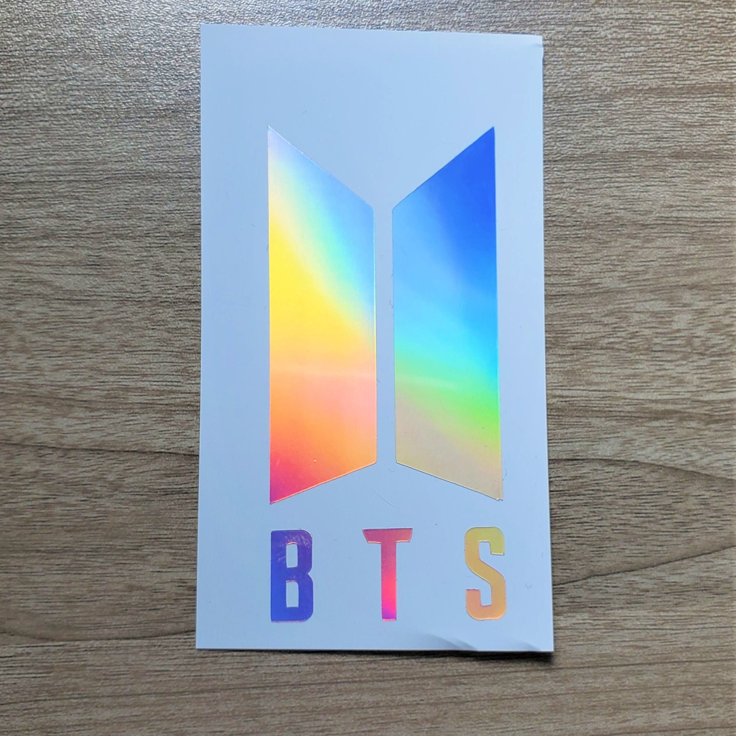 Holographic BTS logo K POP Vinyl Decal Sticker for Car Widow | Etsy