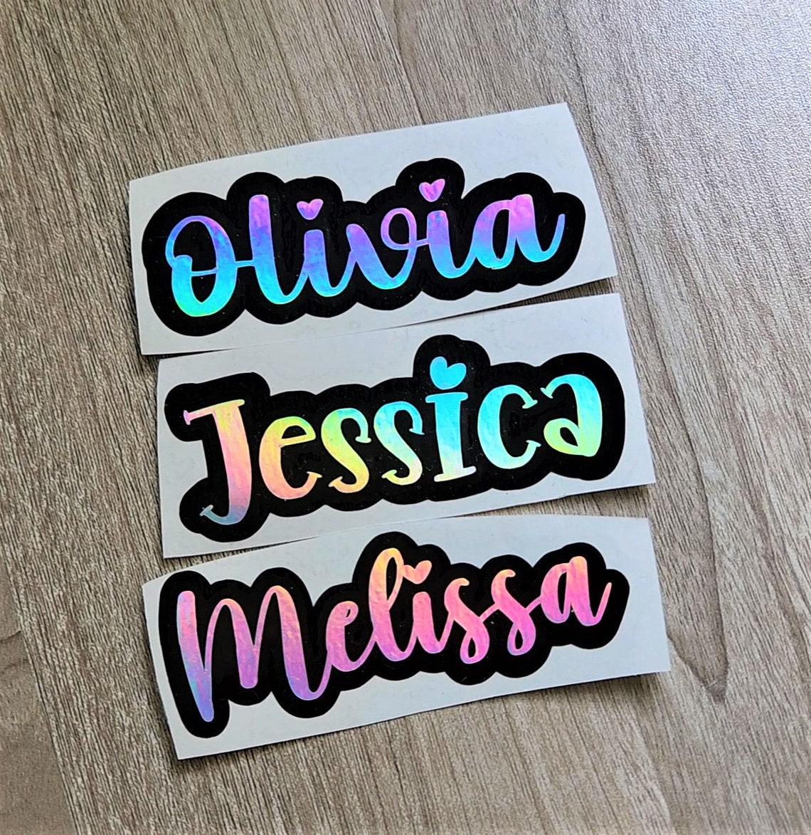 Layered Outlined Custom Name Vinyl Decal Holographic Name - Etsy