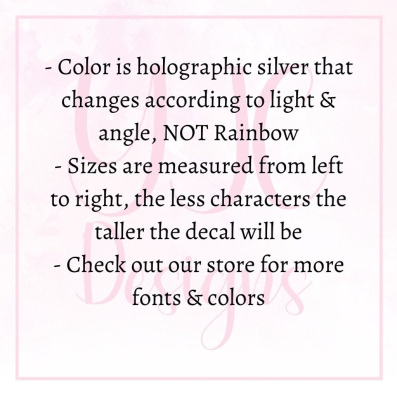 Layered Outlined Custom Name Vinyl Decal Holographic Name - Etsy