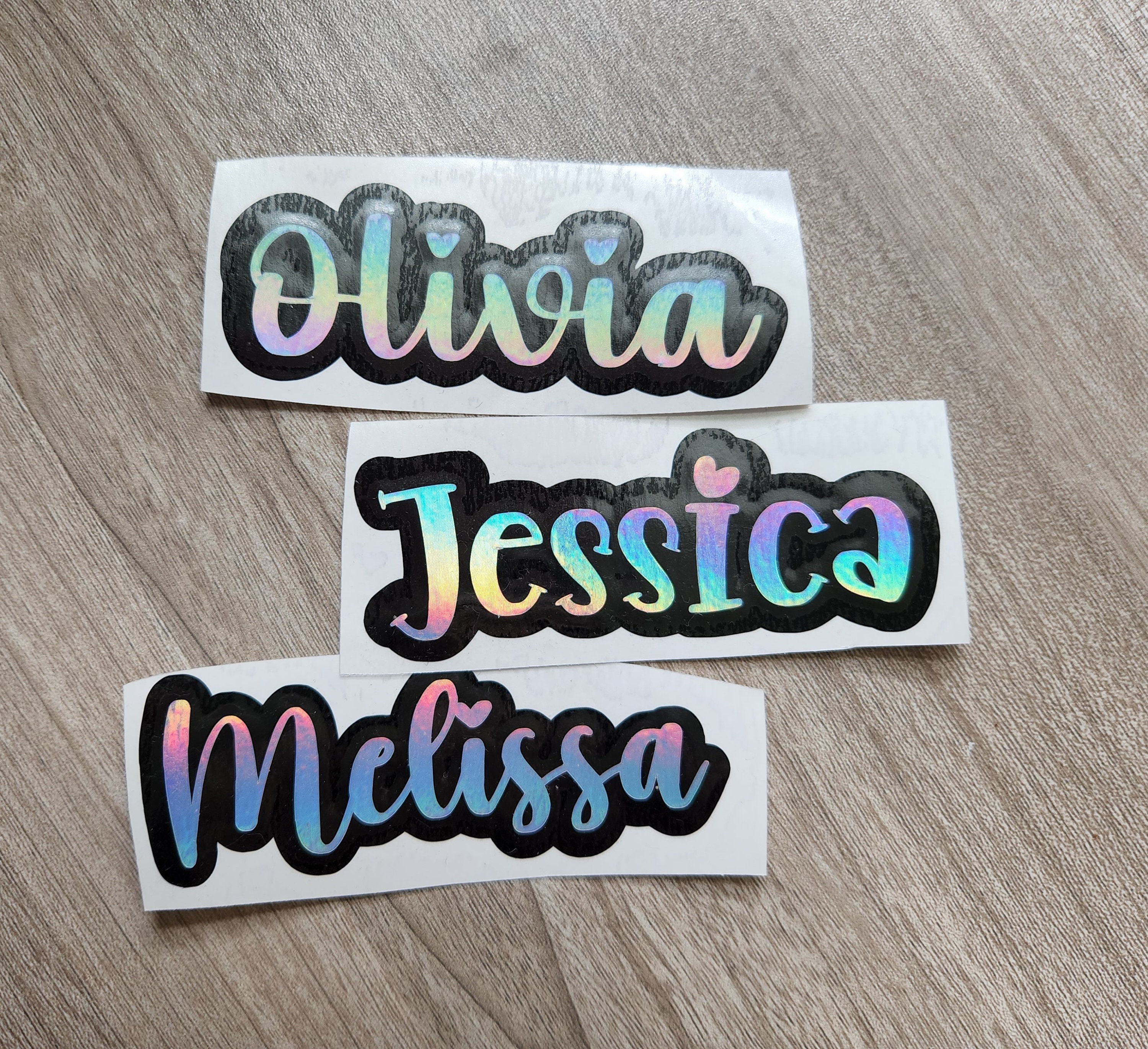 Layered Outlined Custom Name Vinyl Decal Holographic Name - Etsy