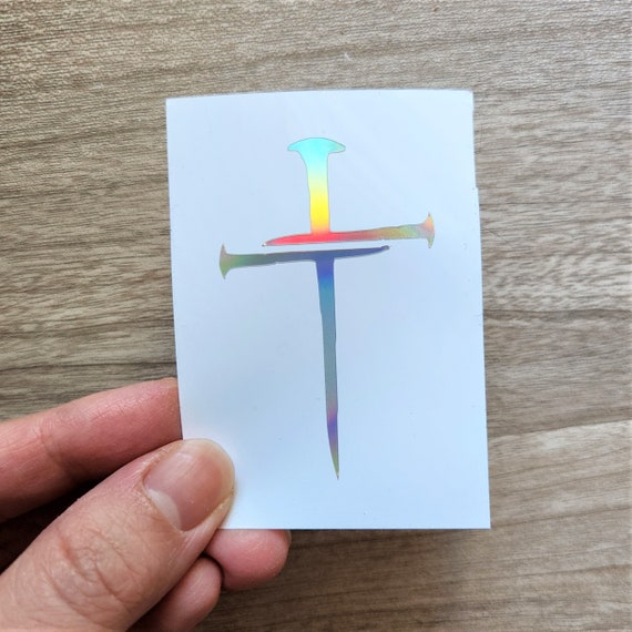 Free Shipping Three Nails Cross Decal Sticker Inspiration - Etsy