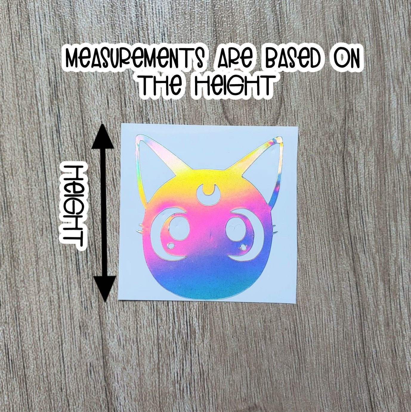 Holographic Luna Cat Sailor Moon Vinyl Decal Sticker Usagi - Etsy