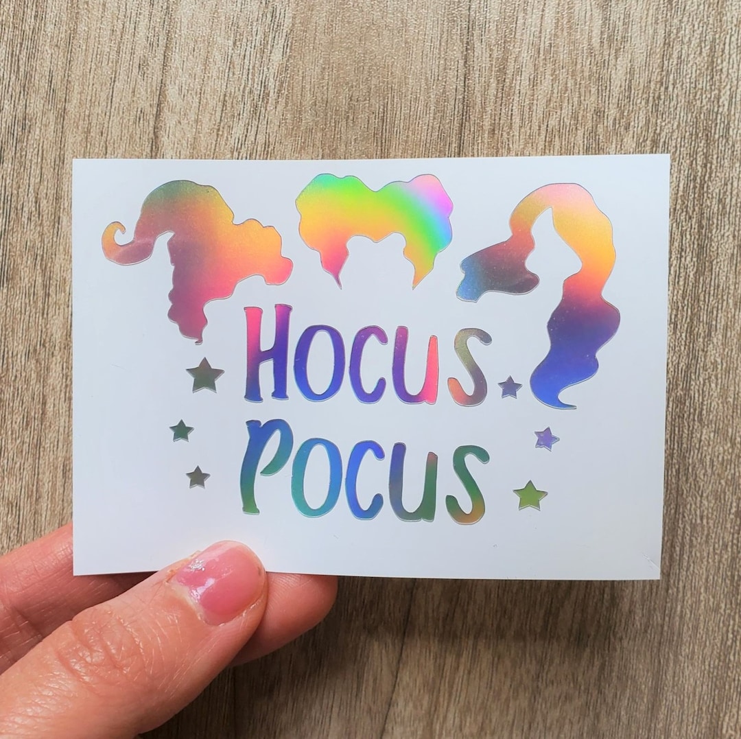 Holographic Hocus Pocus Vinyl Decal Sticker for Tumbler, Laptop, Window ...