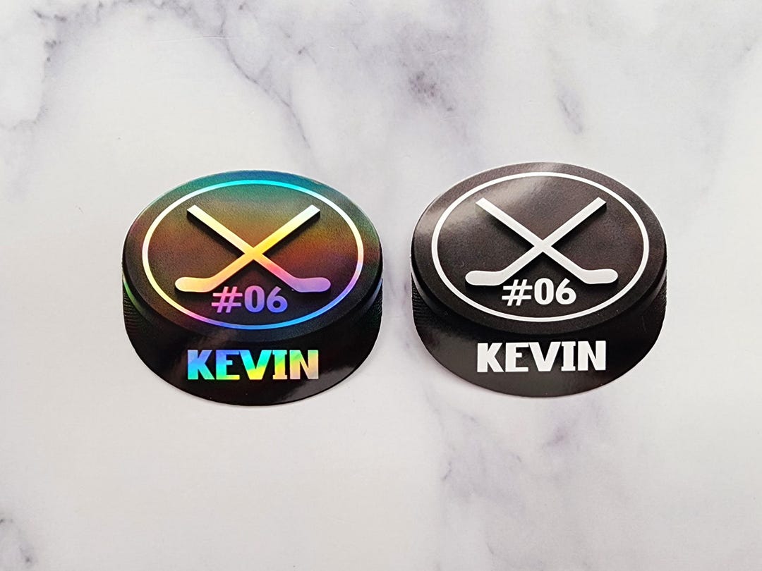 Holographic Custom Ice Hockey Stickers – Personalized Name & Team ...