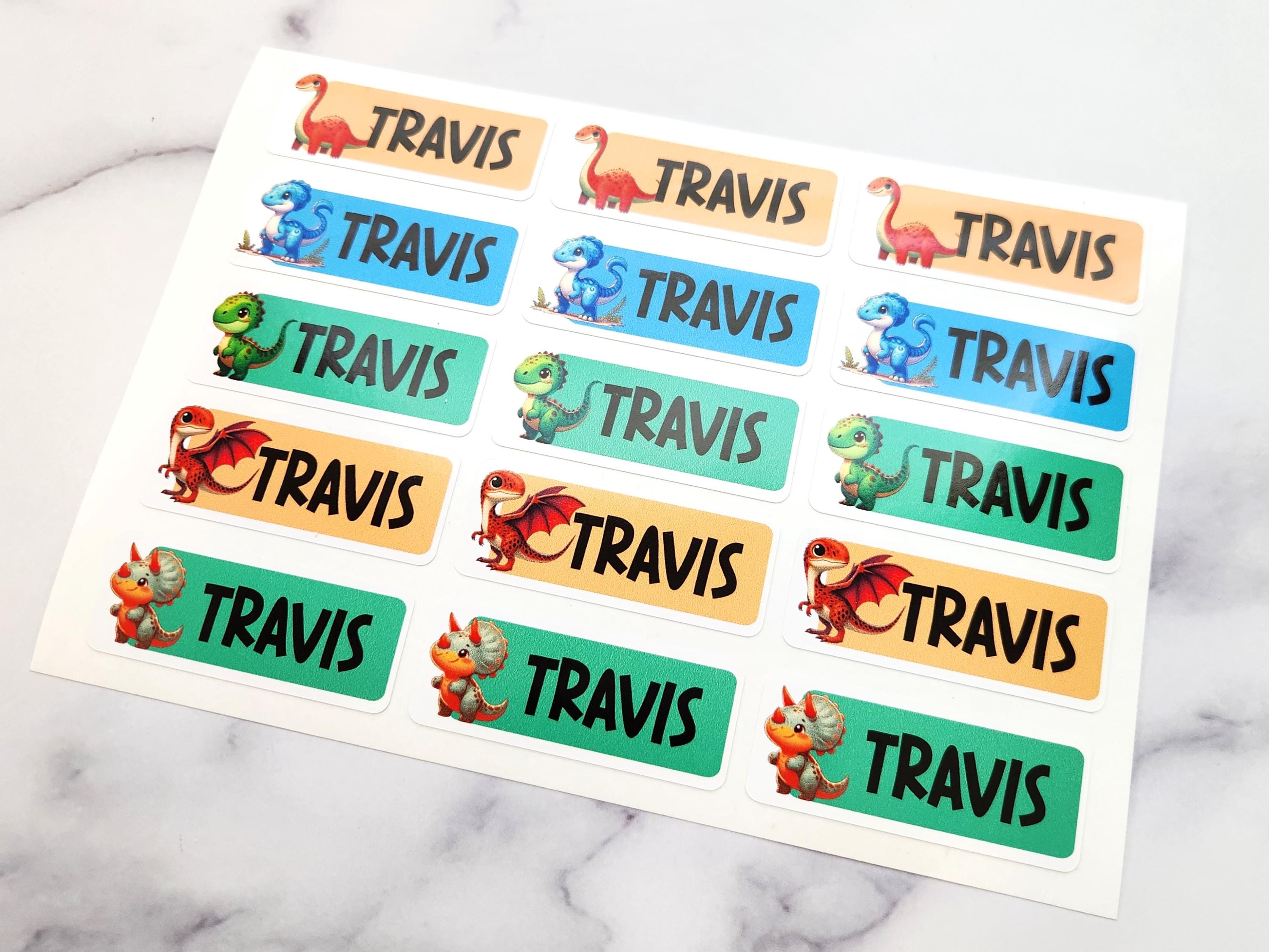 Personalized Dinosaur Name Stickers: Daycare, School Labels (15 ...