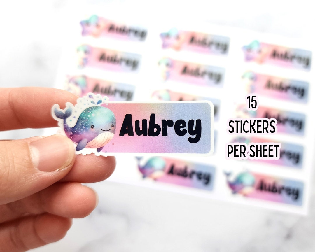 Pastel Rainbow Sea Animal Name Stickers: Kids Back to School Labels - Etsy