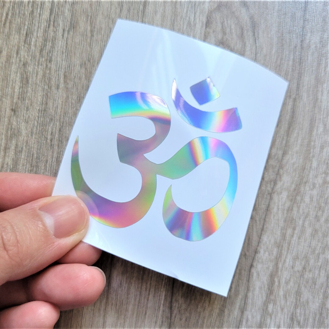 Holographic Aum Om Vinyl Sticker Decal Yoga Buddhist Hinduism Spiritual ...