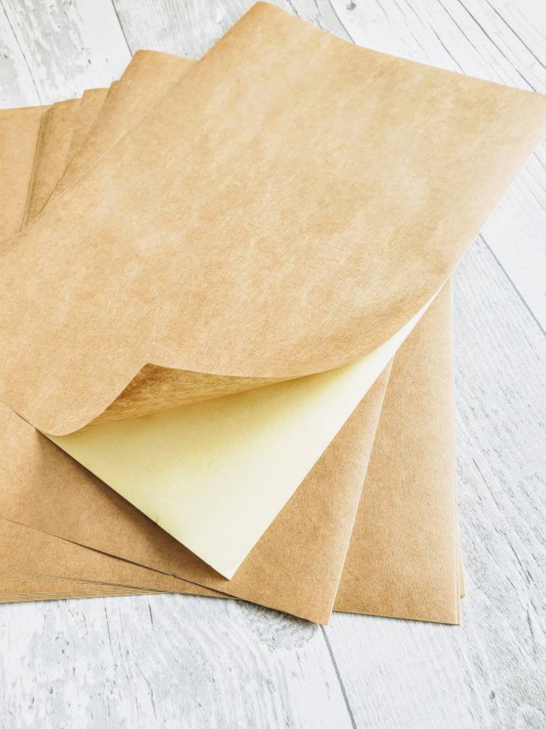 A4 Blank Self-adhesive Labels Printable. Kraft Shipping - Etsy