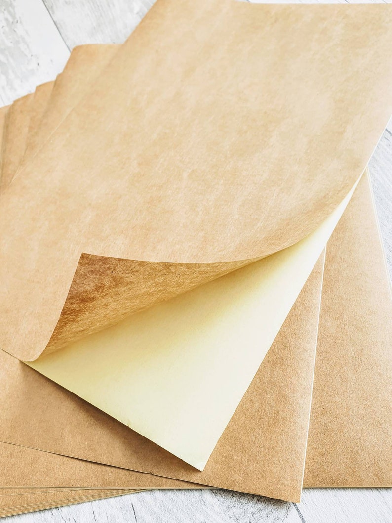 A4 Blank Self-adhesive Labels Printable. Kraft Shipping - Etsy