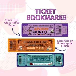 Ticket Bookmarks Laminated Thick Photo Paper Add Holographic - Etsy