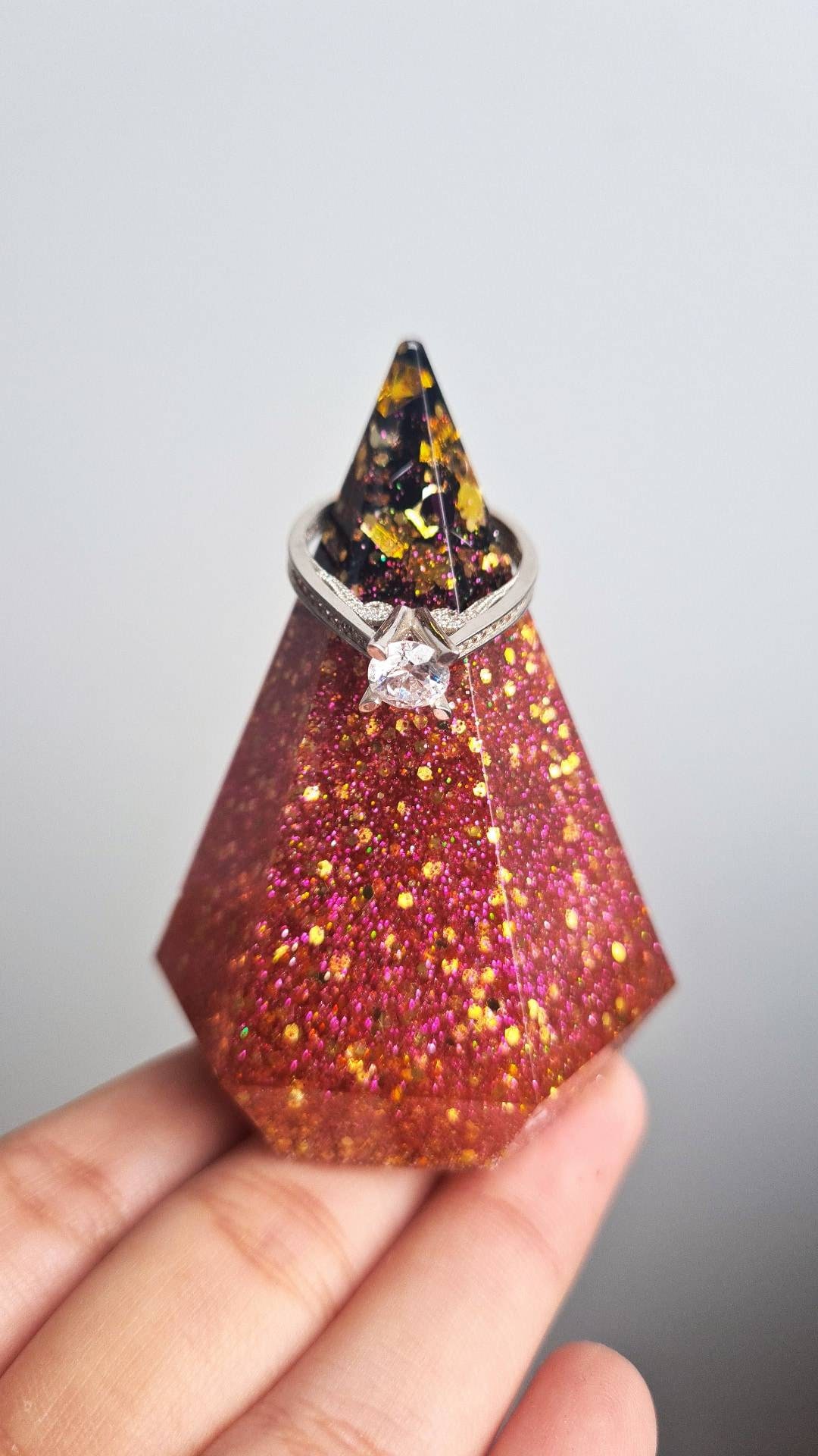Small Ring Holder Cone Resin Ring Cone Jewelry Holder Ring - Etsy