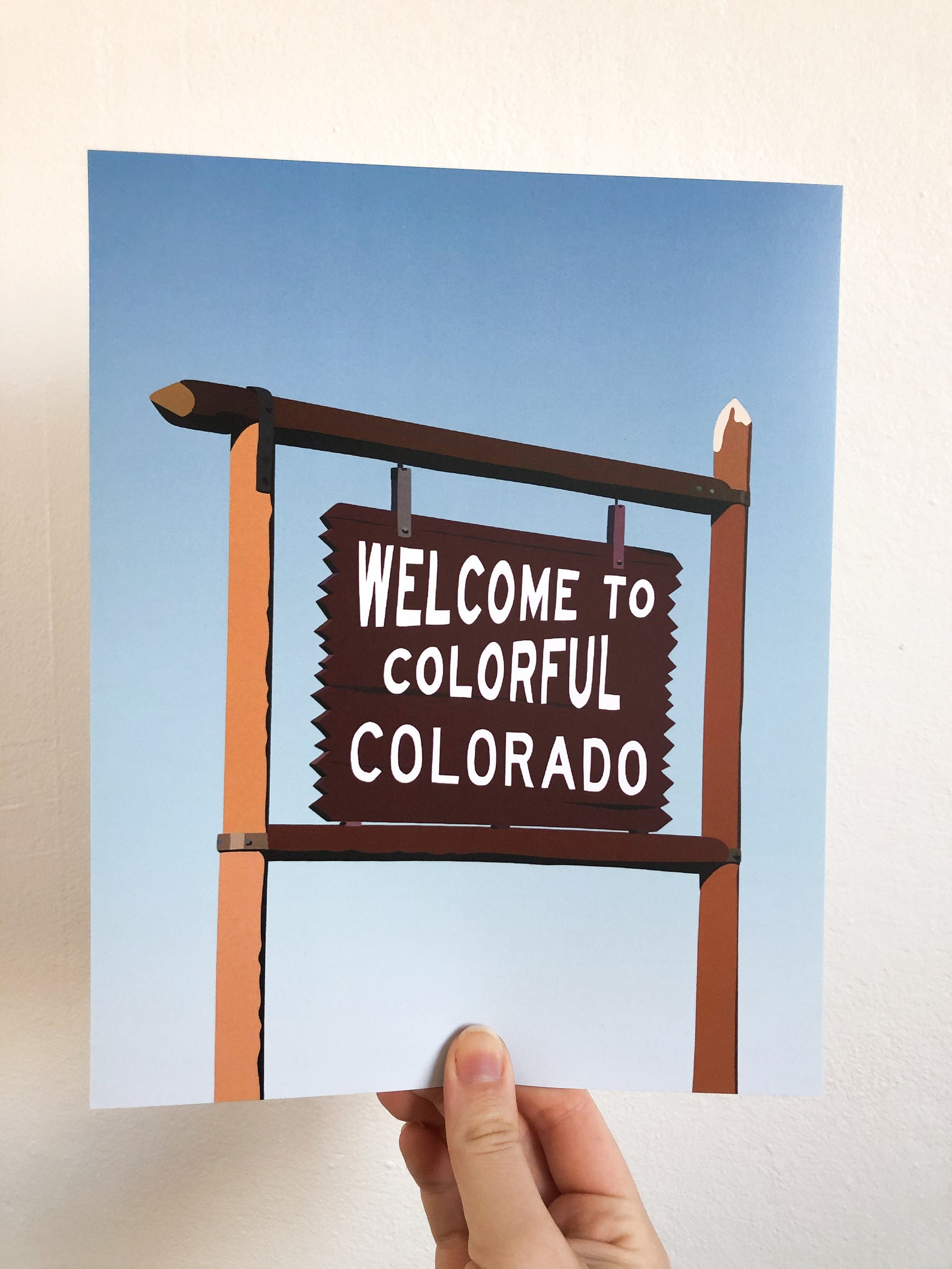 Welcome to Colorado Art Print | 8x10 Colorful Colorado Print - Etsy