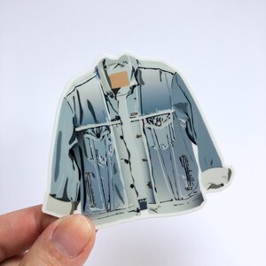 Denim Jacket Sticker | Jean Jacket Die Cut Sticker | Waterproof Vinyl ...