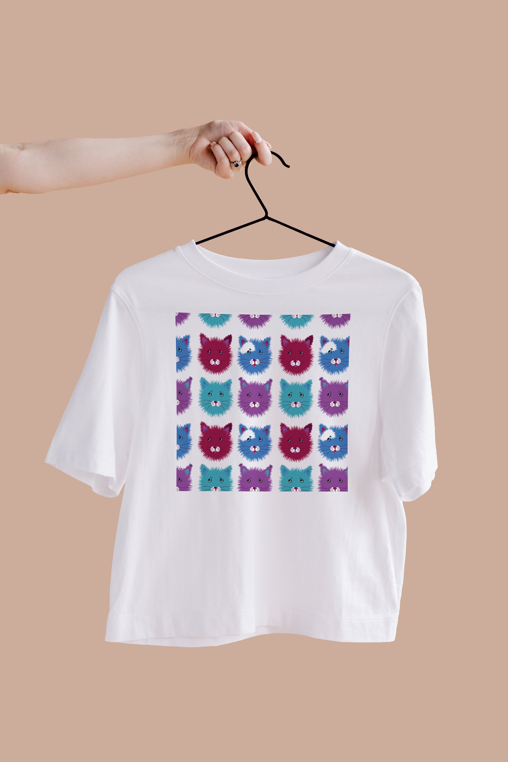 Downloadable Png Fun Colourful Patterns Playful Cat Patterns - Etsy