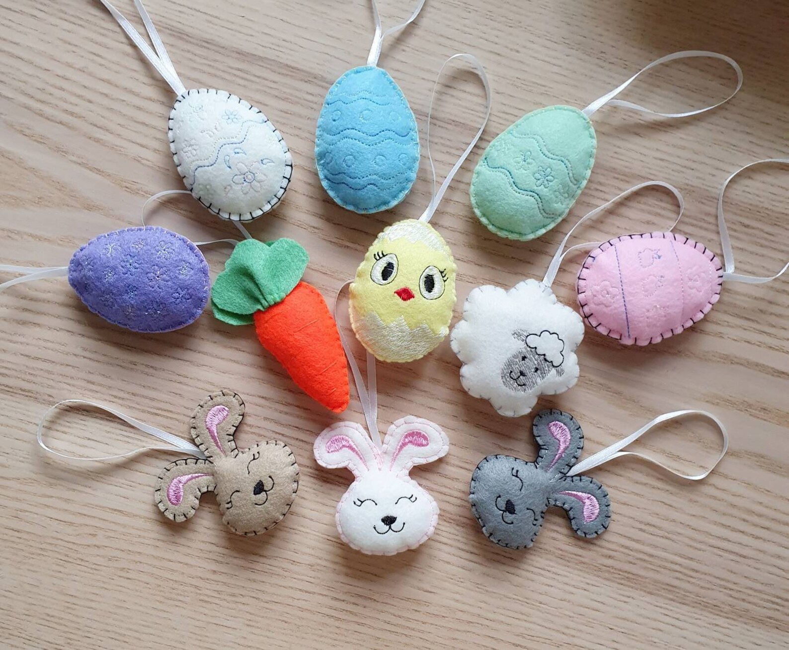 Easter Tree Felt Hanging Decorations Bunnies Eggs Chick - Etsy UK