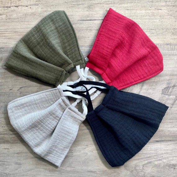 Cotton Muslin Face Mask bubble Cotton Gauze Breathable | Etsy