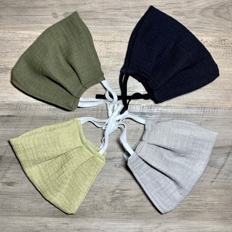 Cotton Muslin Face Mask (bubble Cotton Gauze, Breathable, Soft, Adult ...