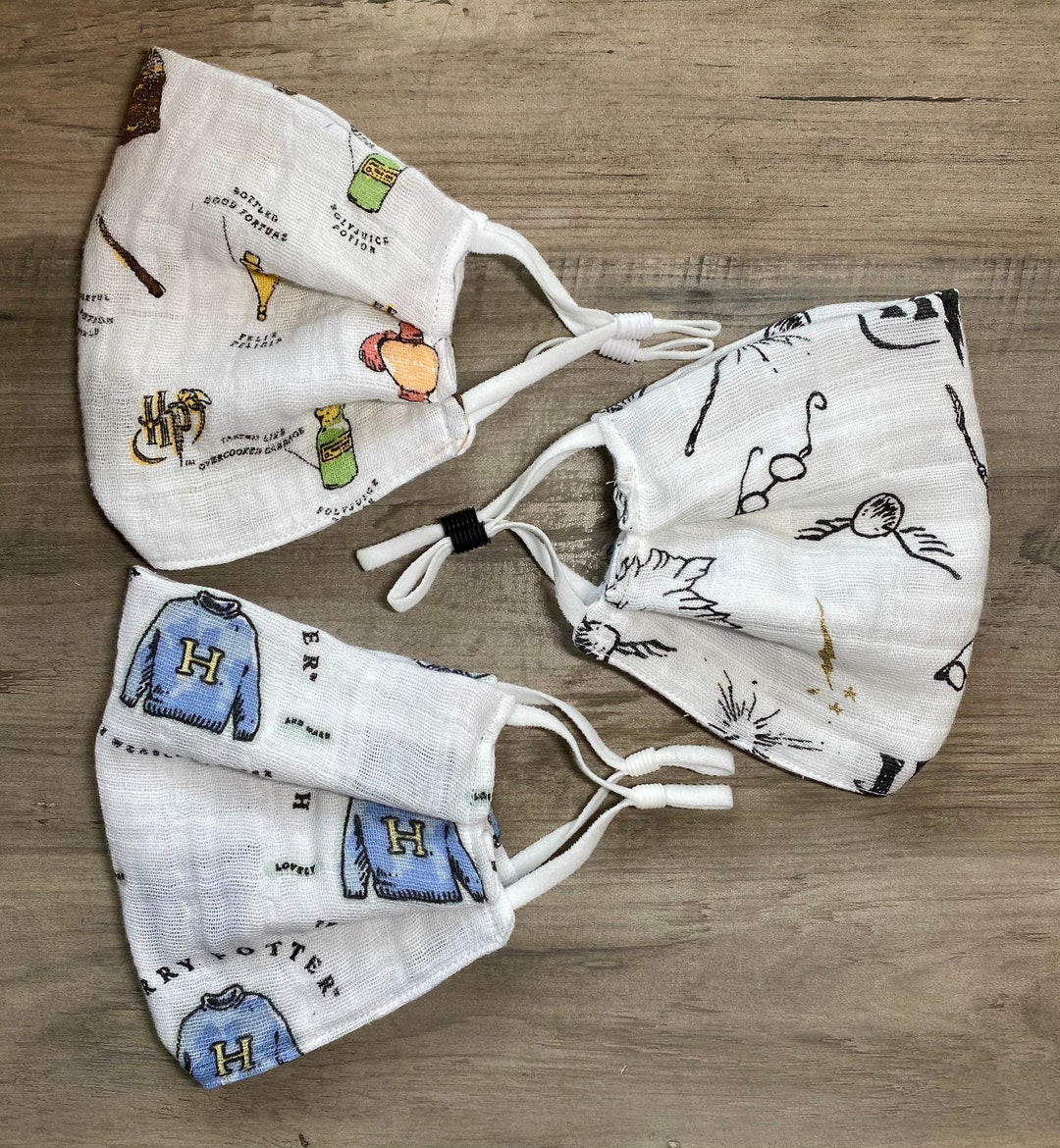 Harry Potter Cotton Muslin Face Mask breathable, Soft, Muslin Cotton ...