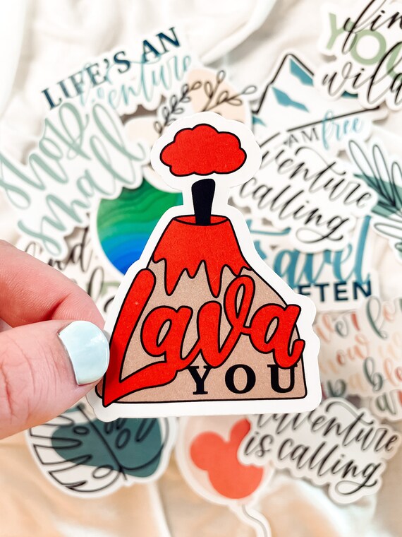 I Lava You Sticker Vinyl Sticker Waterproof Sticker Love - Etsy