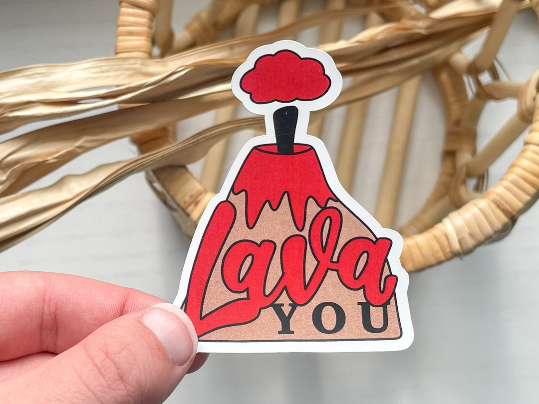 I Lava You Sticker Vinyl Sticker Waterproof Sticker Love Collection ...