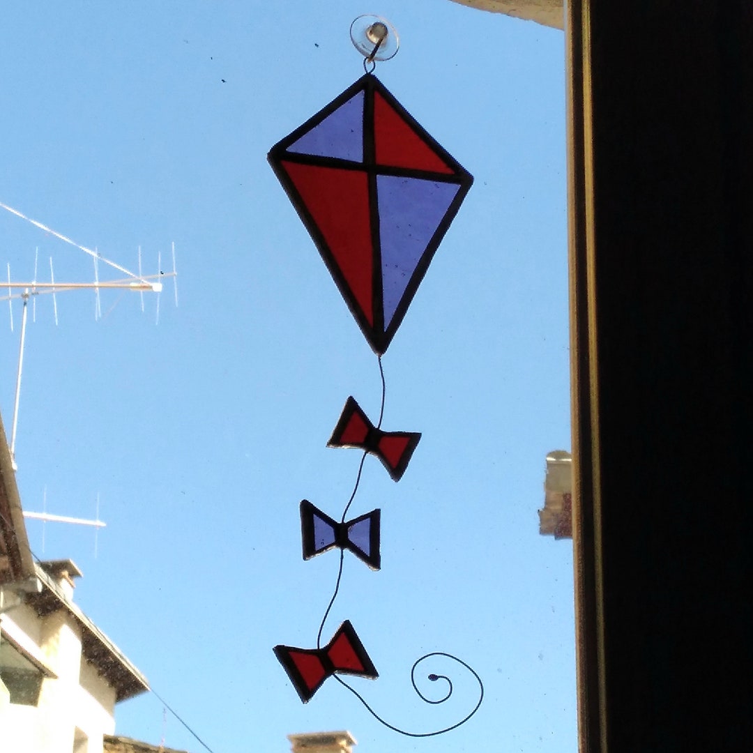Stained Glass Kite Sun Catcher. - Etsy