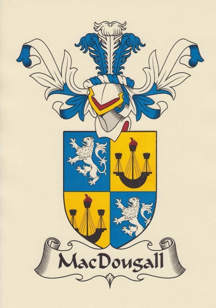Coat of Arms A4 Parchment Print Heraldry of Your Surname - Etsy