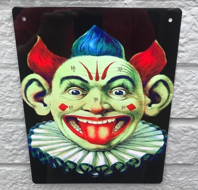 Circus Themed Creepy Clown Circus Game Aluminum Weather Proof Sign - Etsy