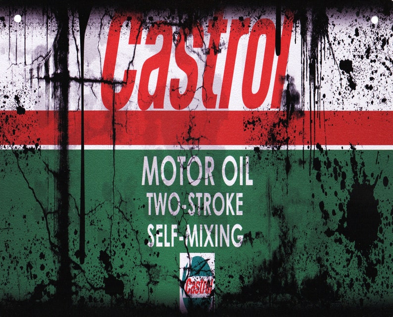 Castrol Oil Distressed Look Reproduction Aluminum Weather Proof Sign ...