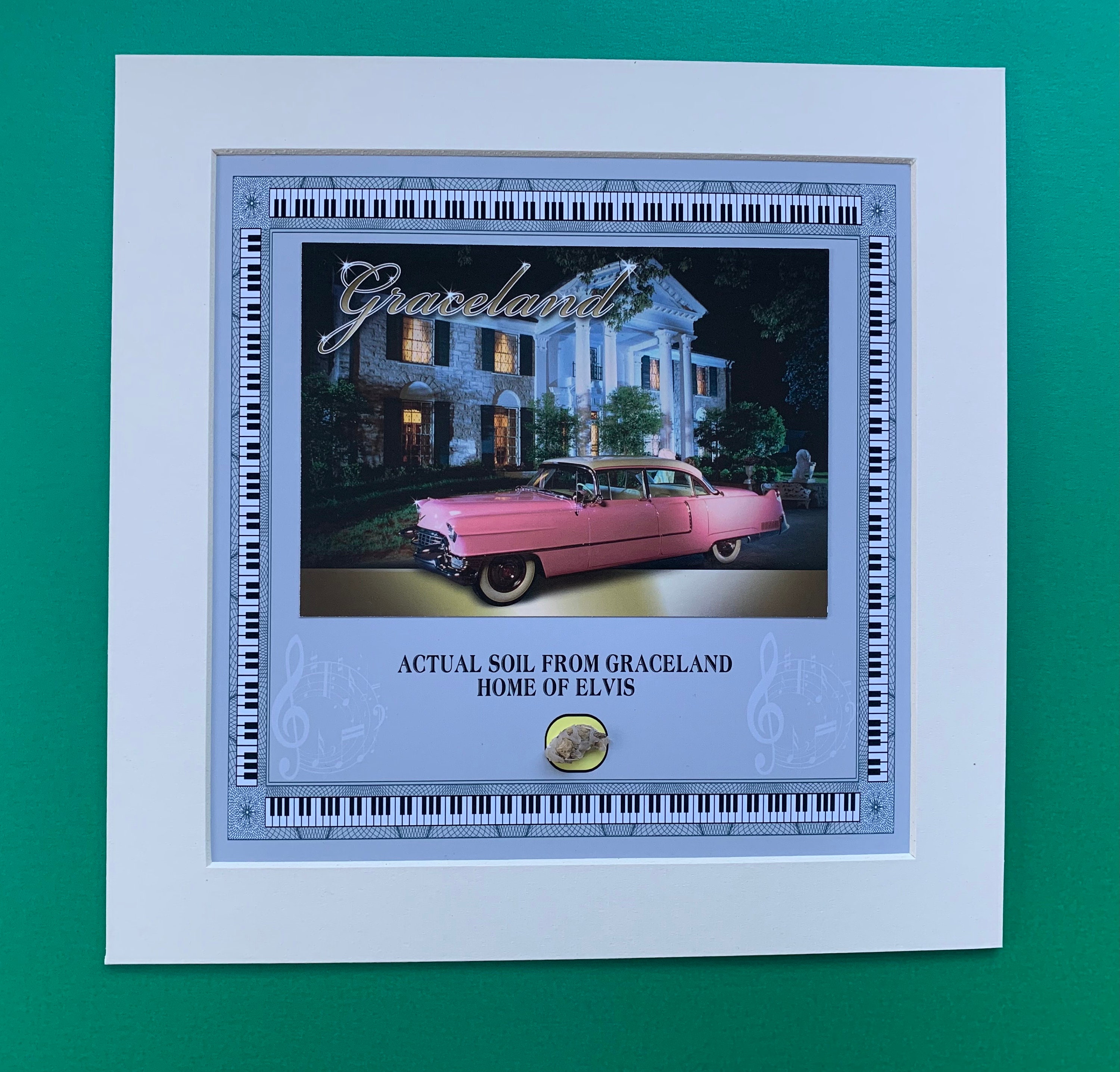Elvis Presley Soil From Graceland Home of the King Mounted Montage ...