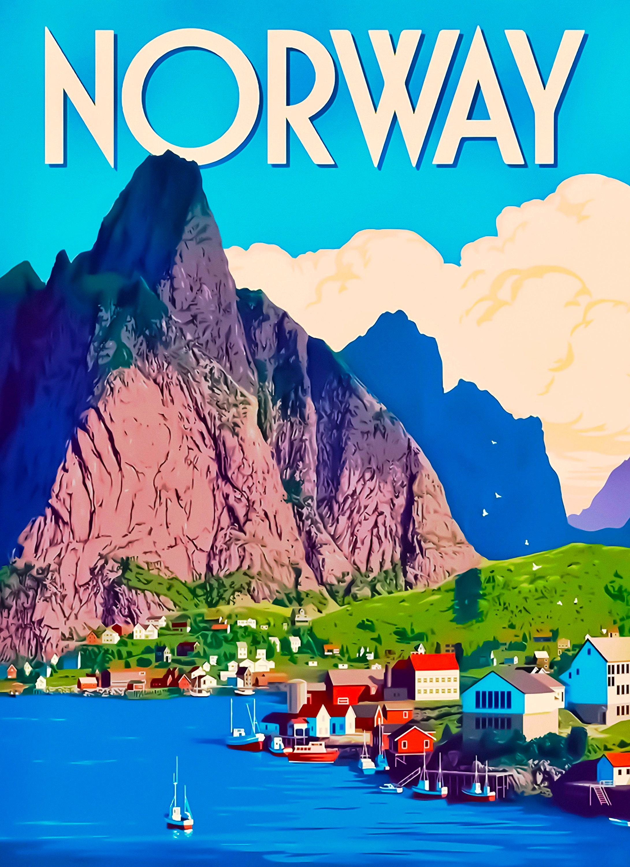 Travel Posters Selection of 10 Different Worldwide Images A3 Textured ...