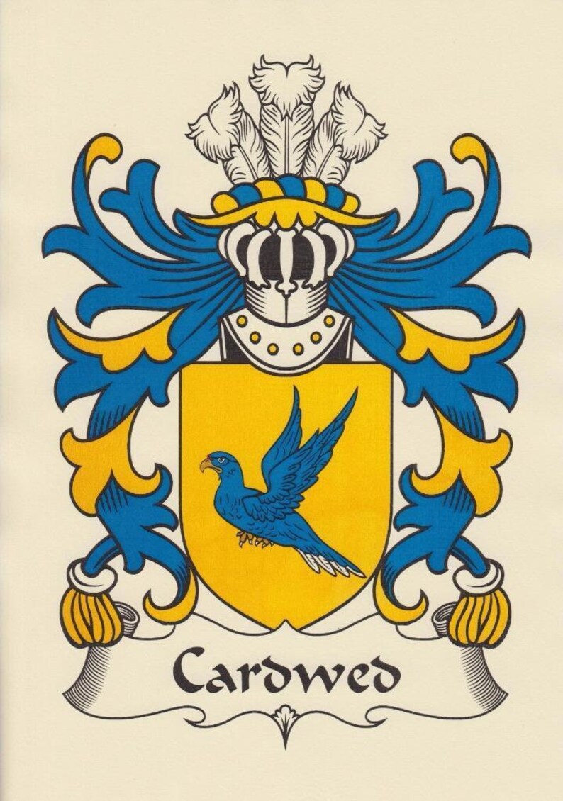 Coat of Arms A4 Parchment Print Heraldry of Your Surname - Etsy