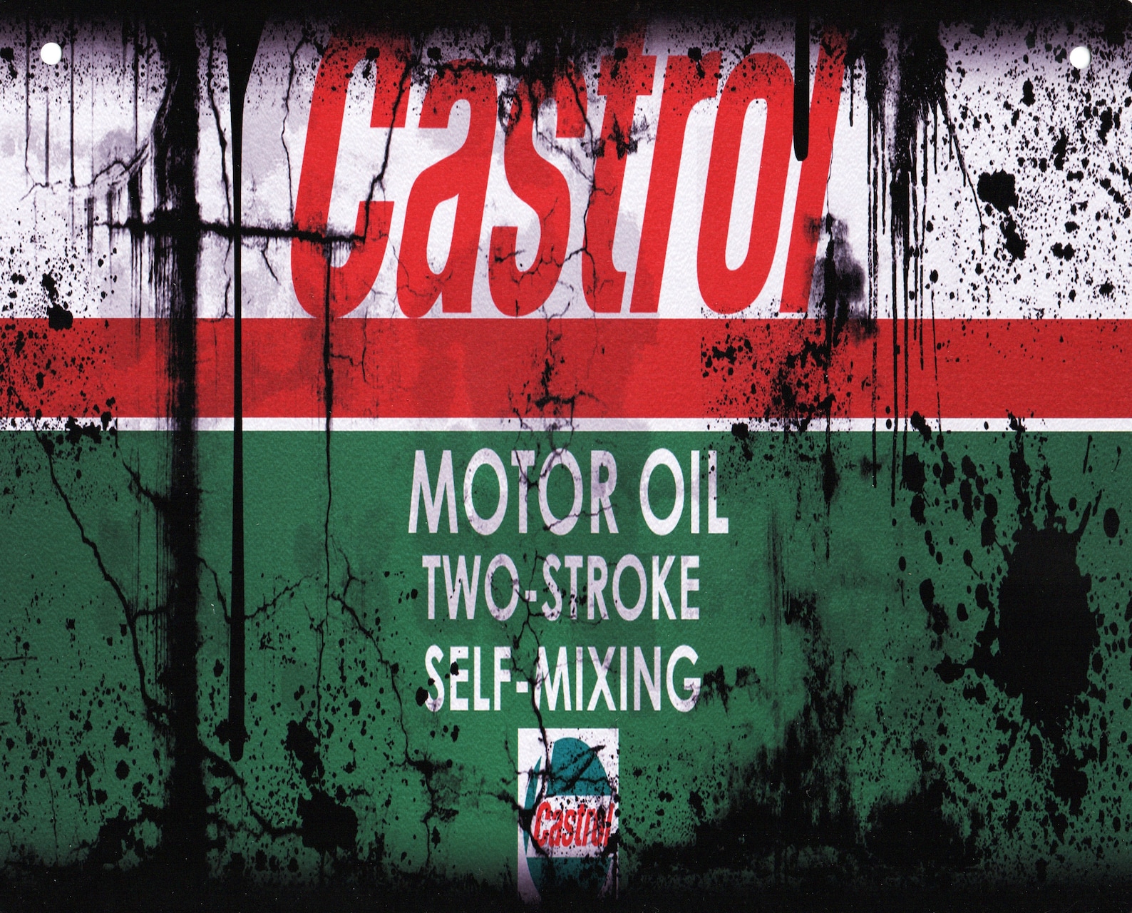Castrol Oil Distressed Look Reproduction Aluminum Weather Proof Sign ...
