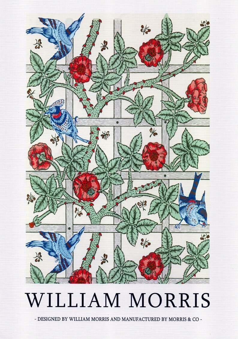 William Morris A3 Textured Gloss Poster Print Choice of 10 Different ...